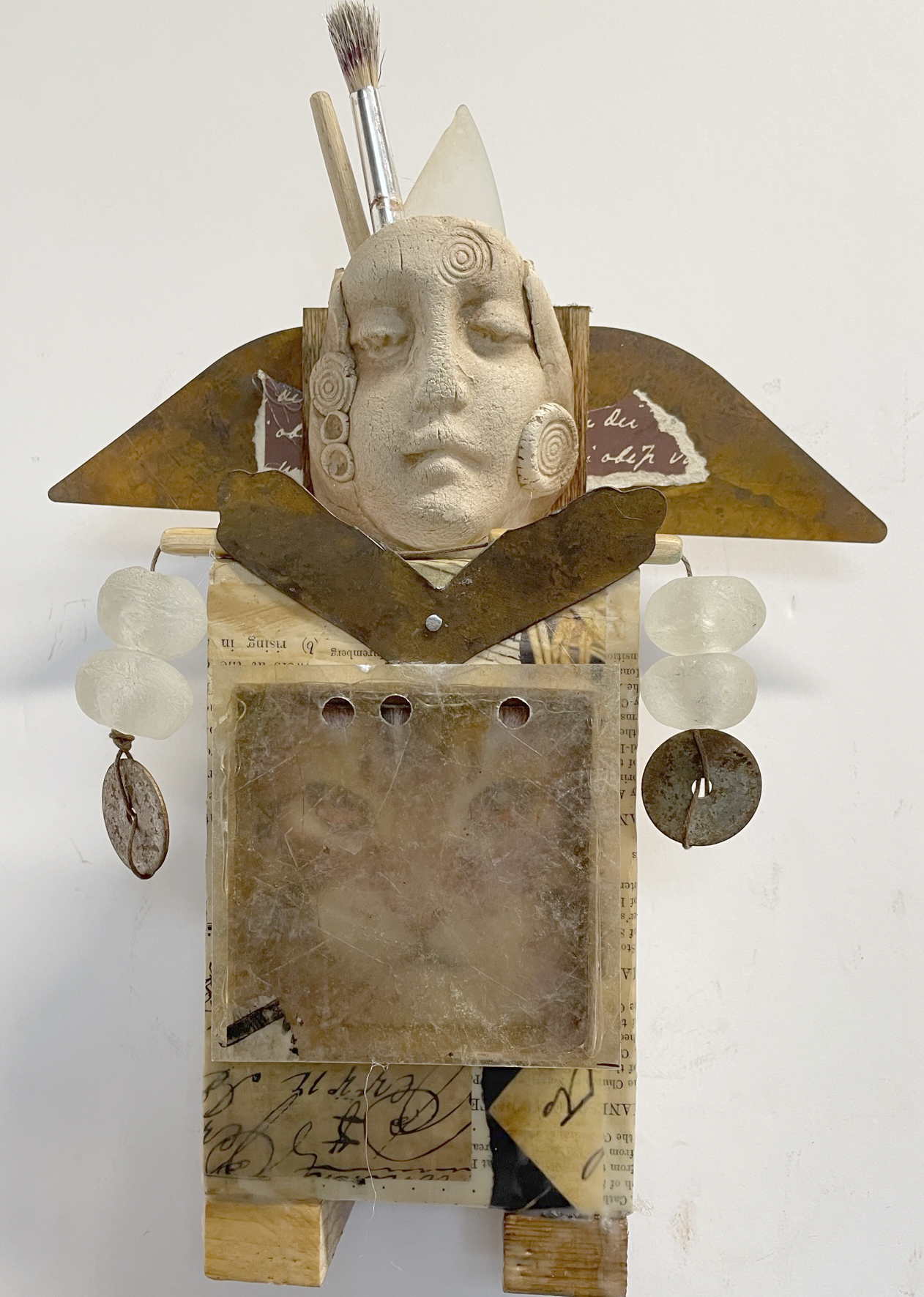 “Two-Byes” — scrap-and-shard sculpture | SHARDS: fragments and reflections